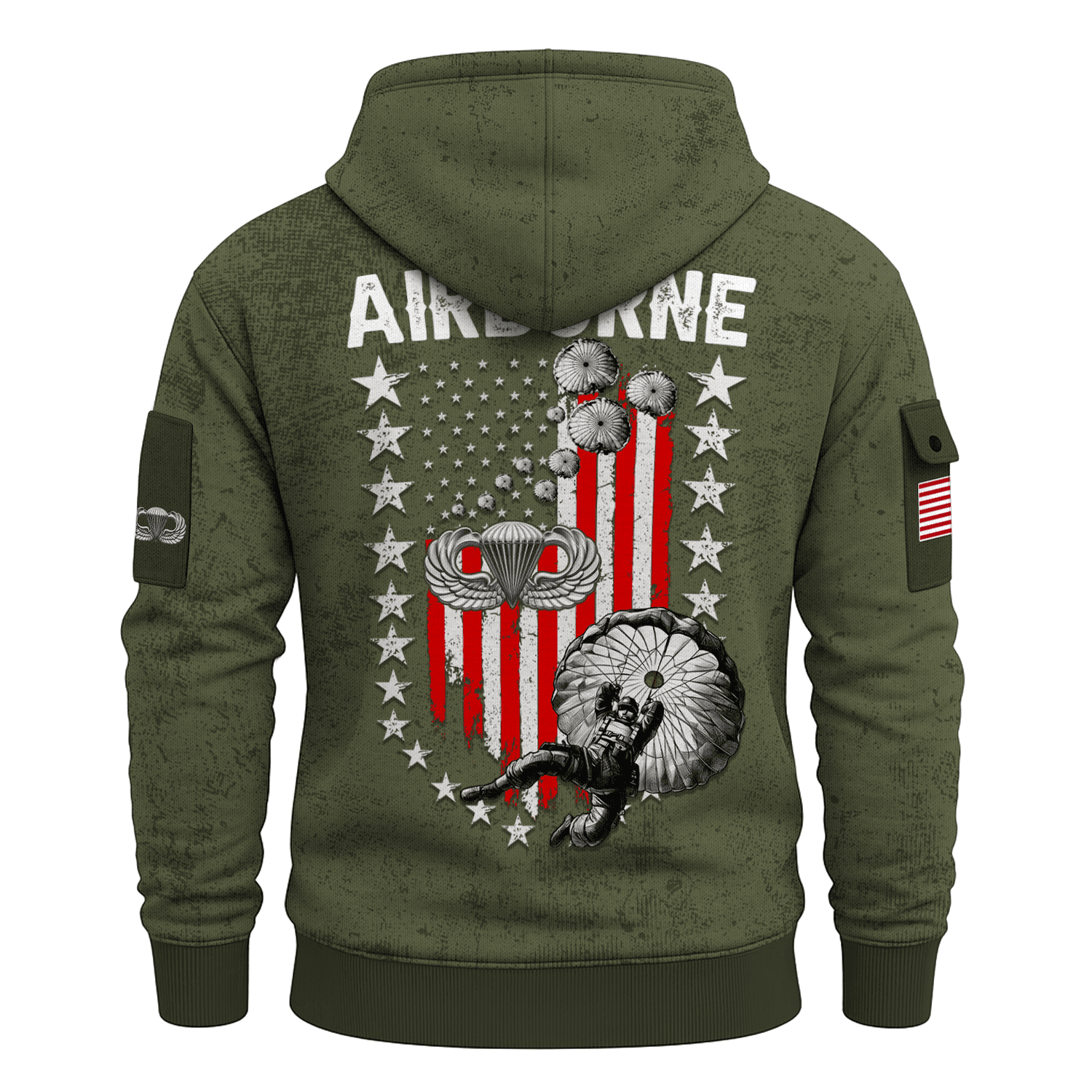 US ARMY AIRBORNE Quarter Zip Hoodie - BoldShirt™